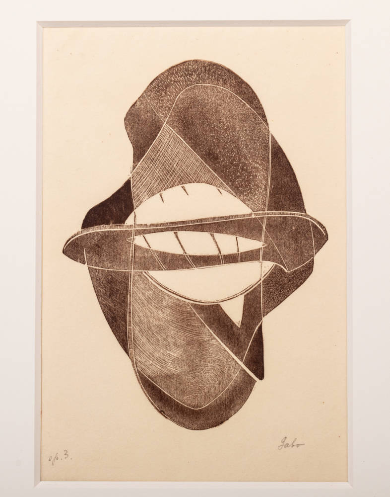 Three monoprints by Naum Gabo given to Wakefield